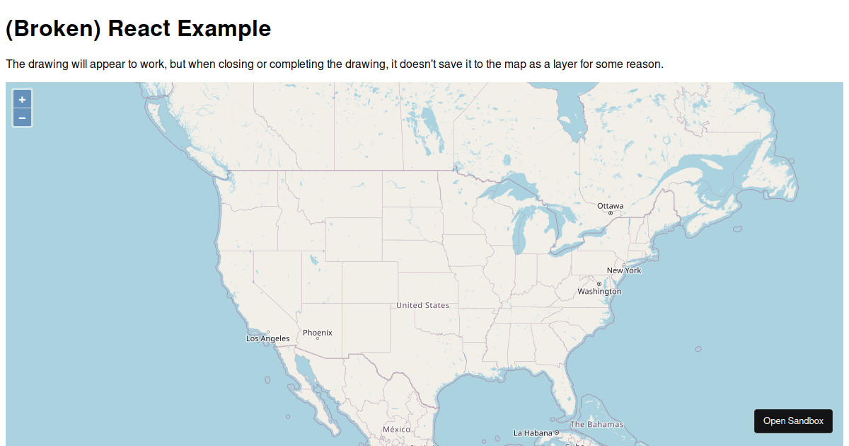 Open Layers React - Codesandbox