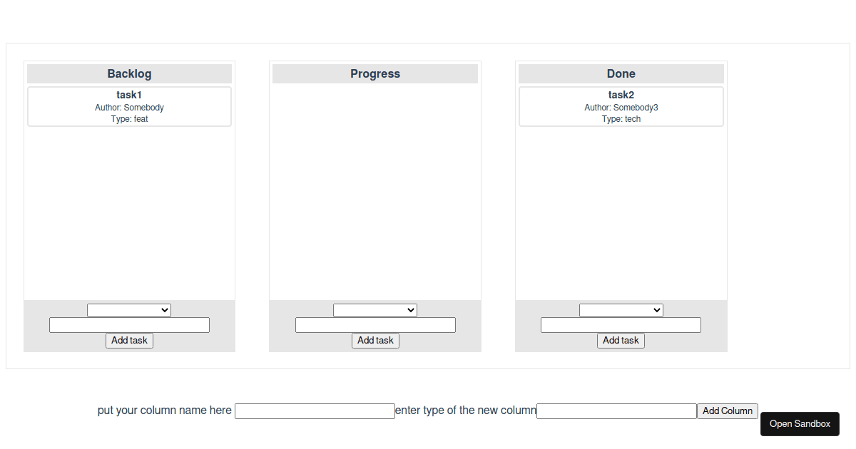 taskboard - Codesandbox