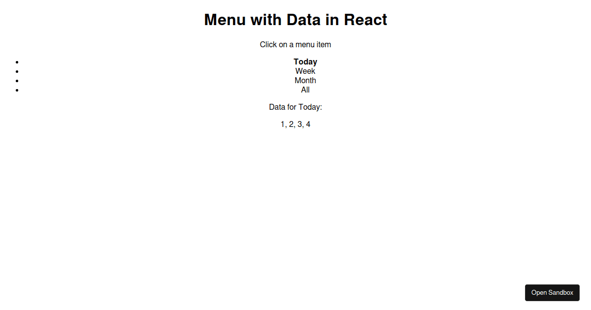 react-menu-with-data - Codesandbox