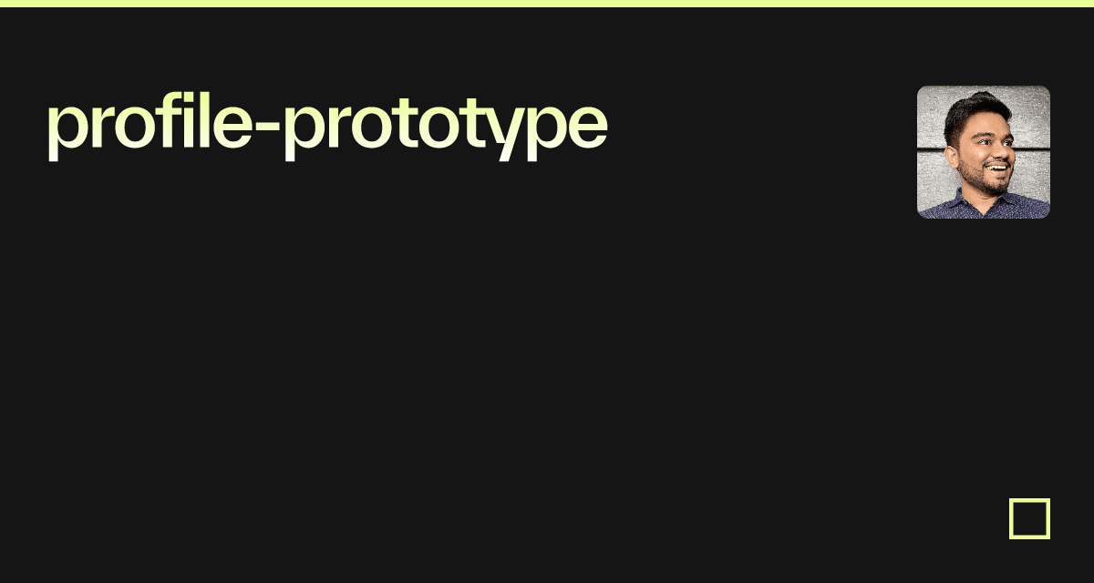profile-prototype - Codesandbox