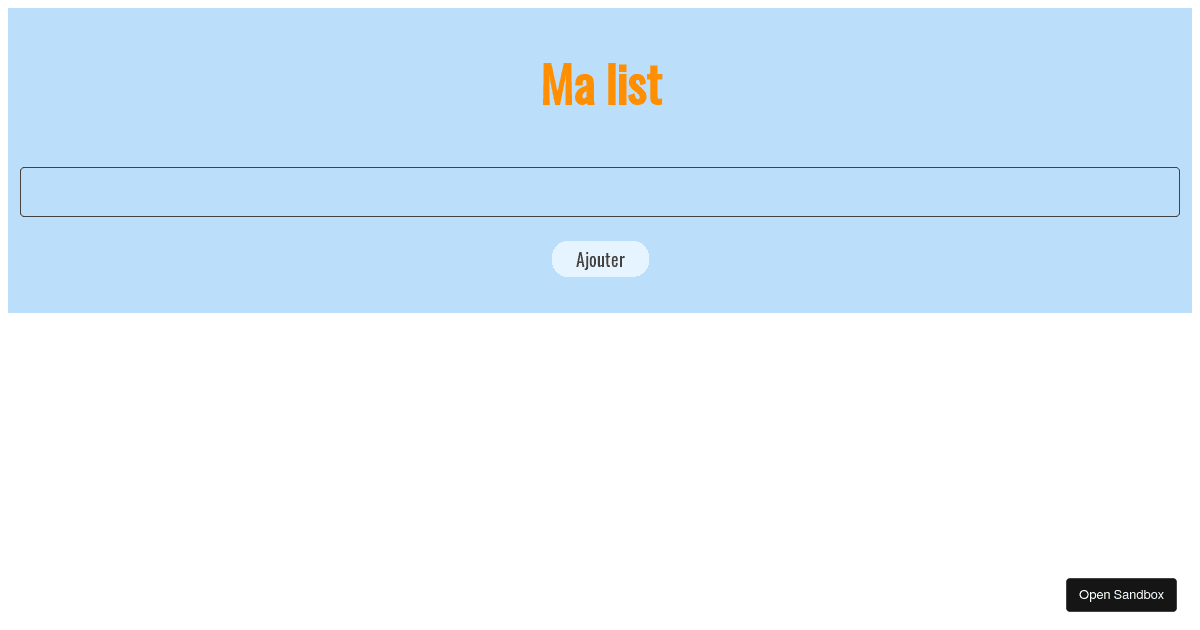 Test Todolist React Codesandbox 