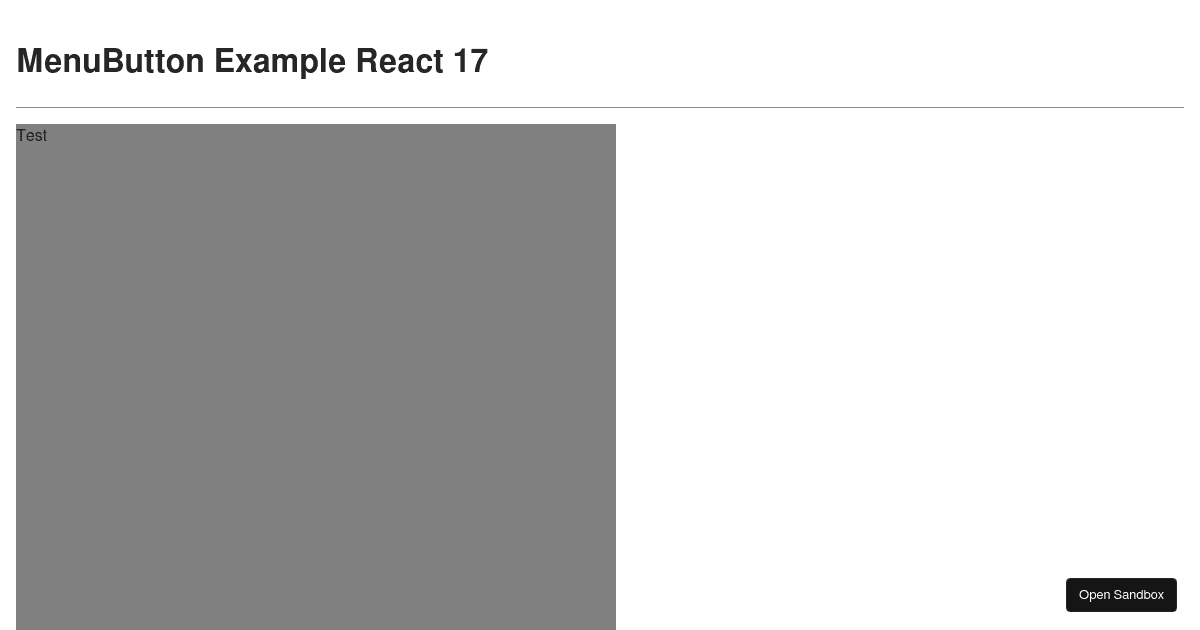 Reach UI MenuButton React 17 - Codesandbox