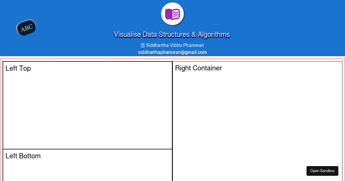 Visualise Data Structures - Codesandbox