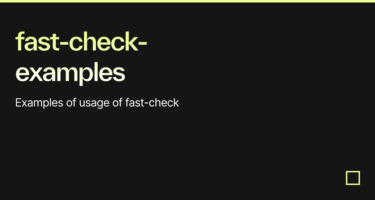 fast-check-examples - Codesandbox