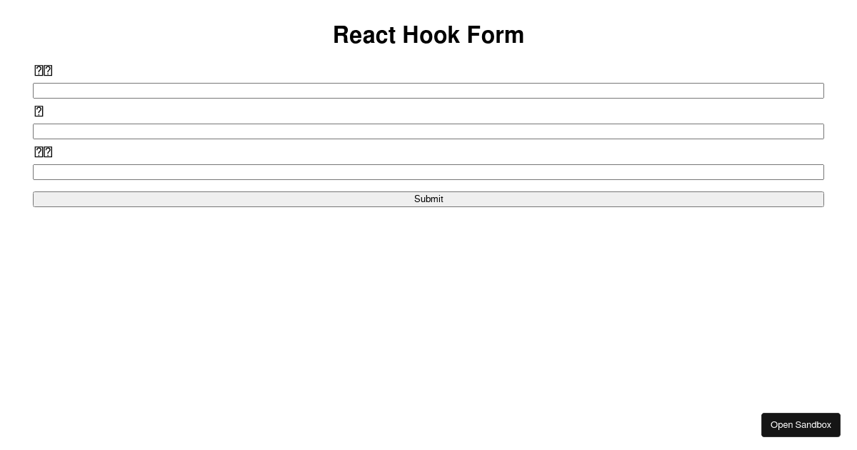 React Hook Form Validation Error Handling Codesandbox 6056