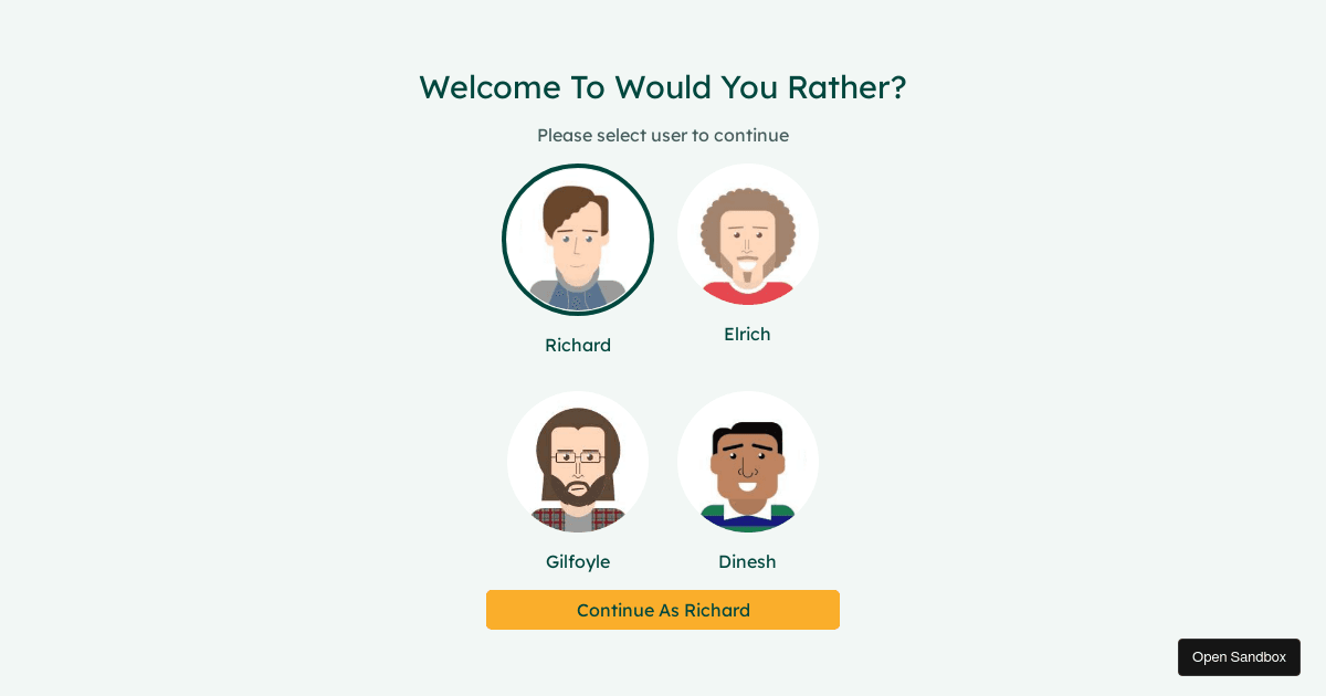 udacity-nd-would-you-rather - Codesandbox