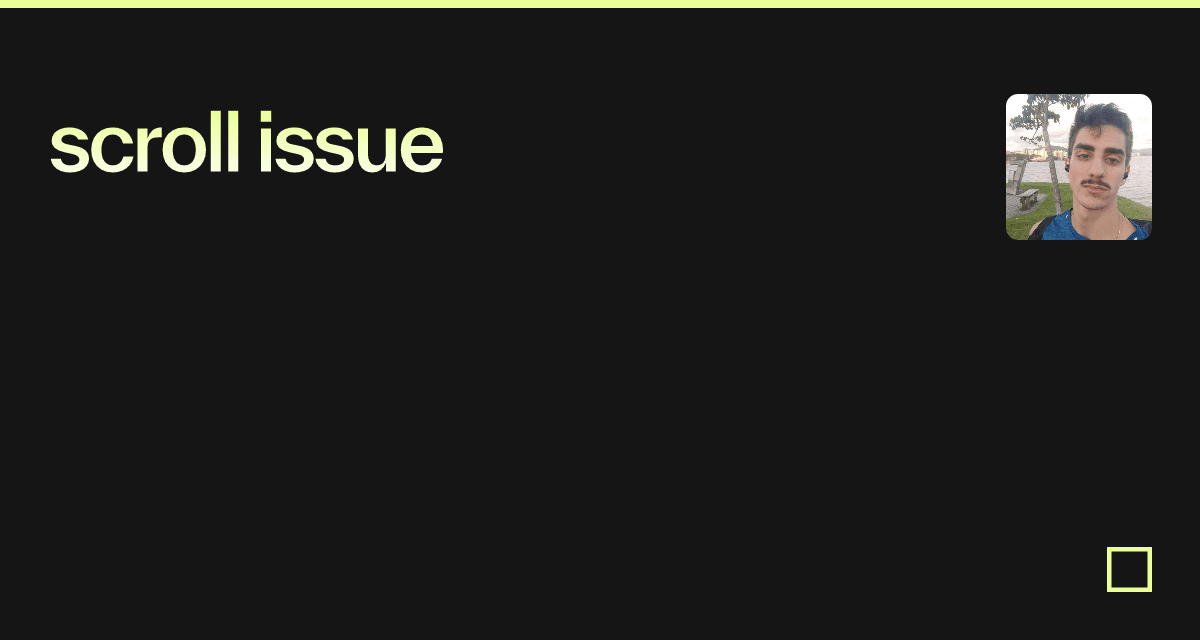 scroll issue - Codesandbox