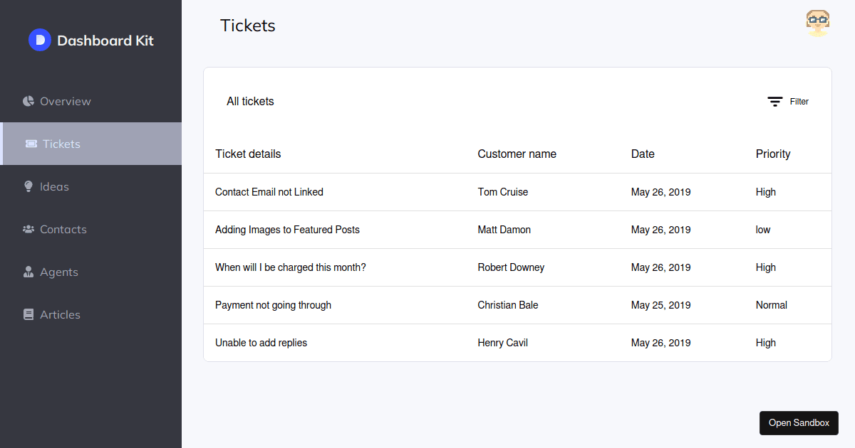 baseweb-dashboard - Codesandbox
