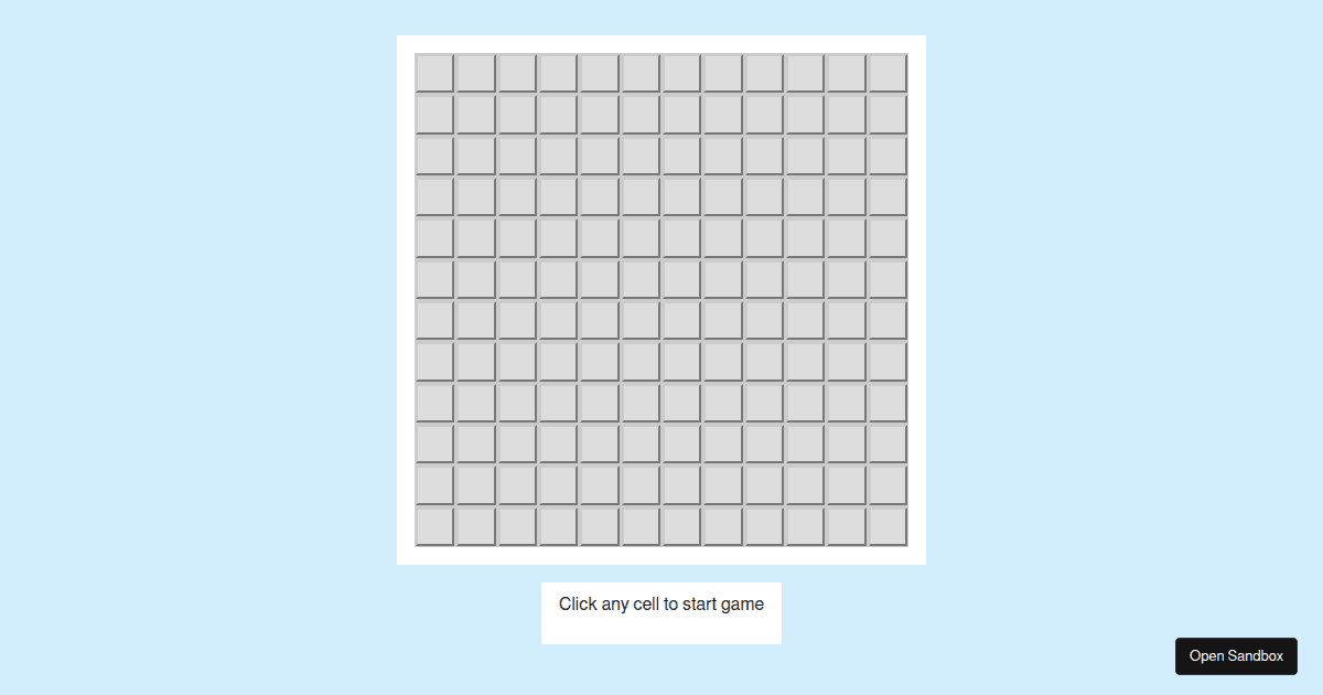 sweeper - Codesandbox