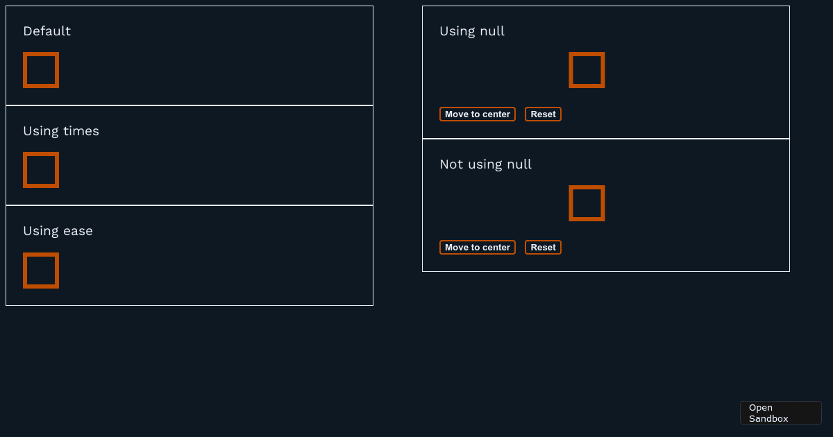 keyframes - Codesandbox