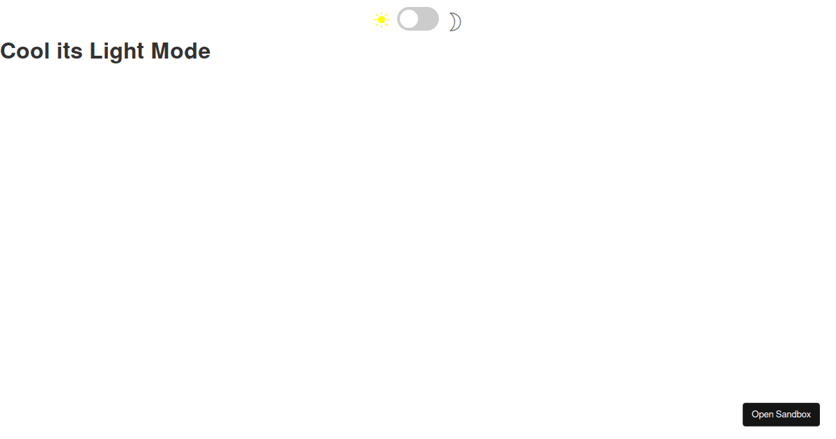 Dark Light Mode Codesandbox