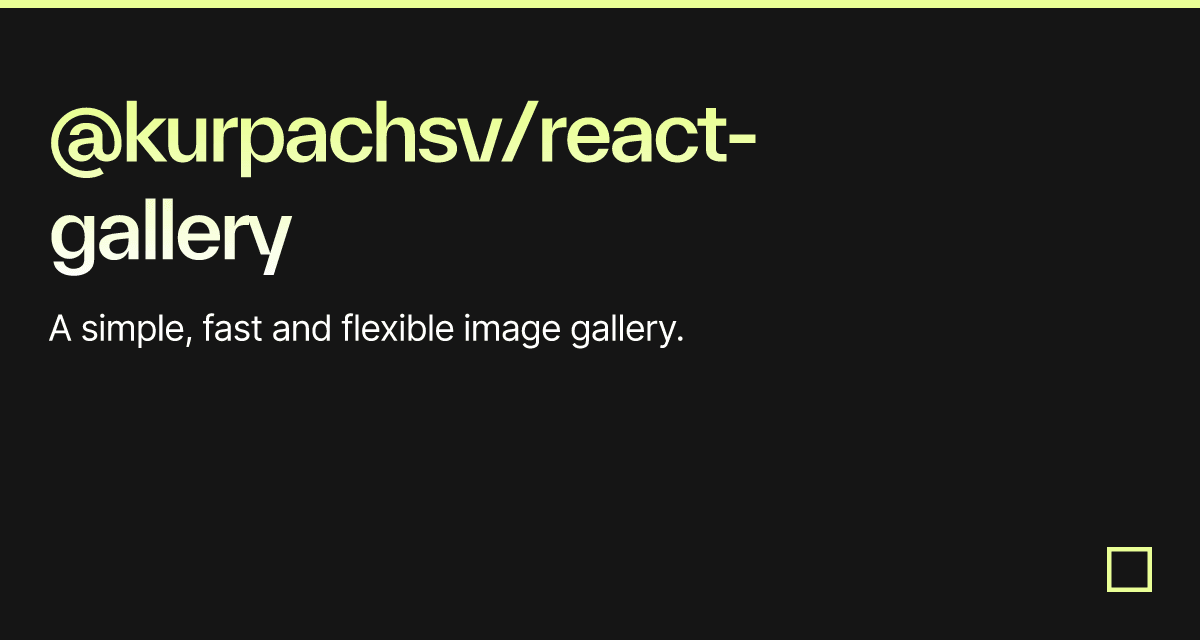 @kurpachsv/react-gallery - Codesandbox
