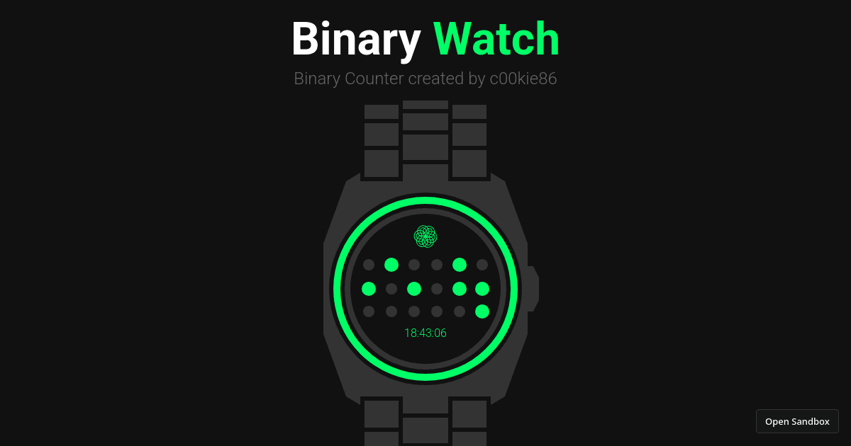 Binary Watch - Codesandbox