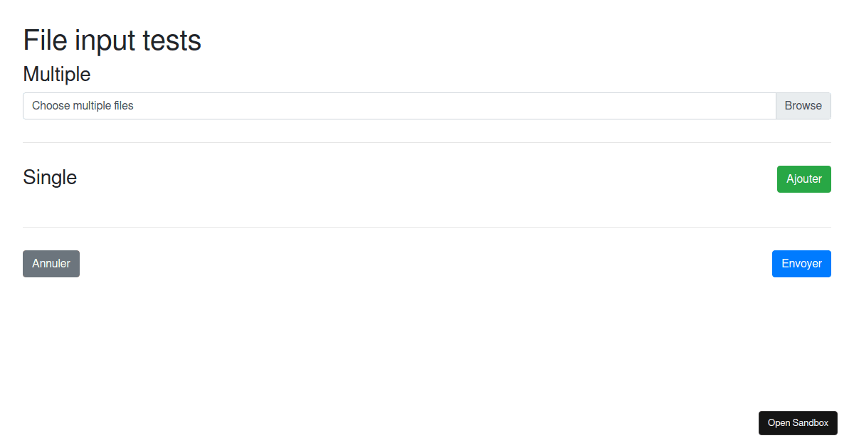 File Inputs Vanilla - Codesandbox