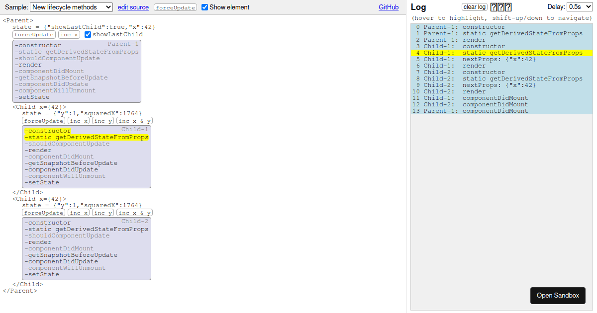 react-lifecycle-visualizer-demo - Codesandbox