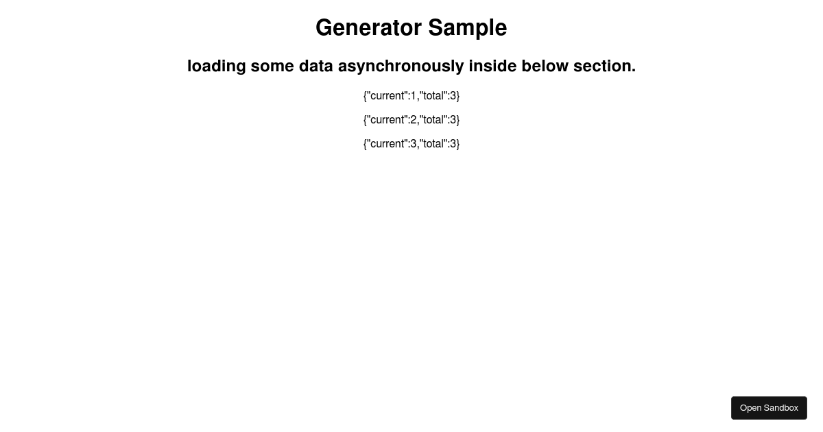 generator-sample - Codesandbox
