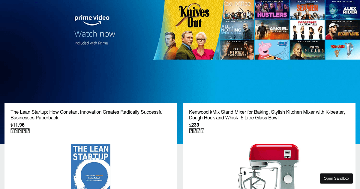Amazon Clone Codesandbox