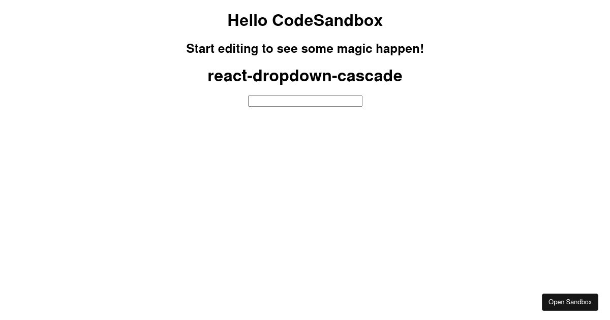 React Dropdown Cascade Forked Codesandbox 3616
