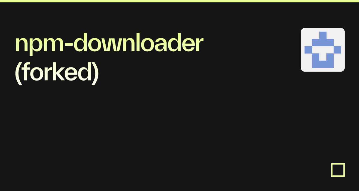npm-downloader (forked) - Codesandbox