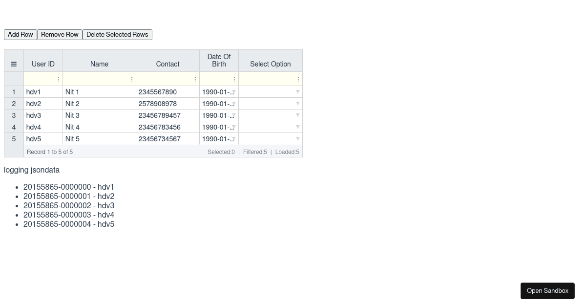 vue3-excel-editor(add, delete) - Codesandbox