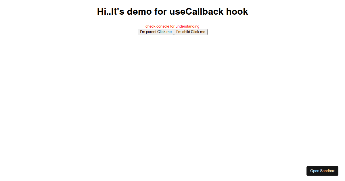 usecallback - Codesandbox