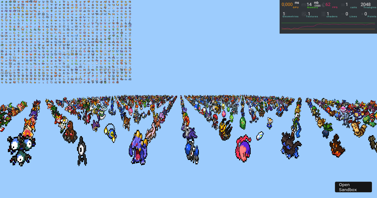 Webgl Texture Array 2d Threejs Datatexture Codesandbox