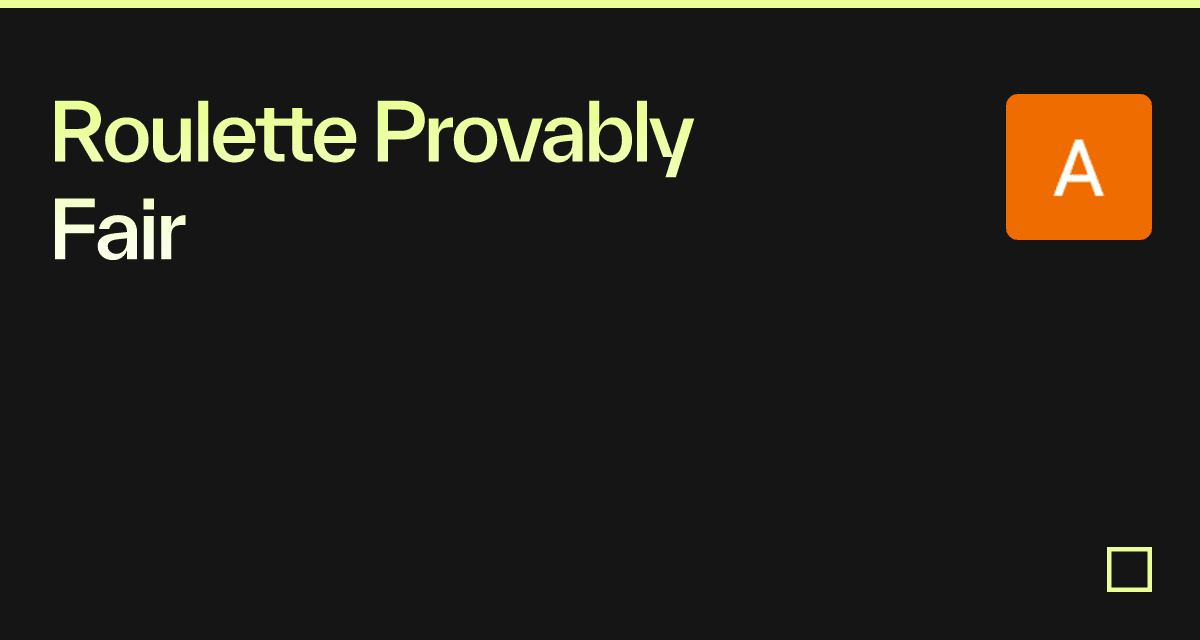 Roulette Provably Fair - Codesandbox