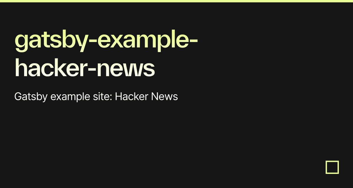 gatsby-example-hacker-news - Codesandbox