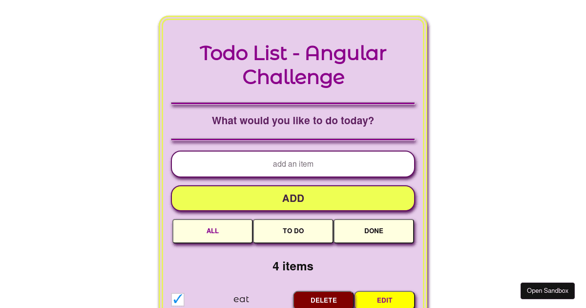 angular - Codesandbox
