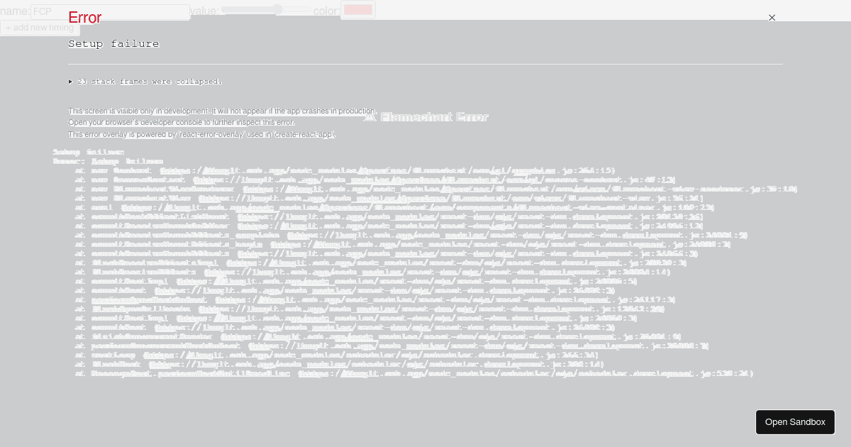 flamechart timing example - Codesandbox