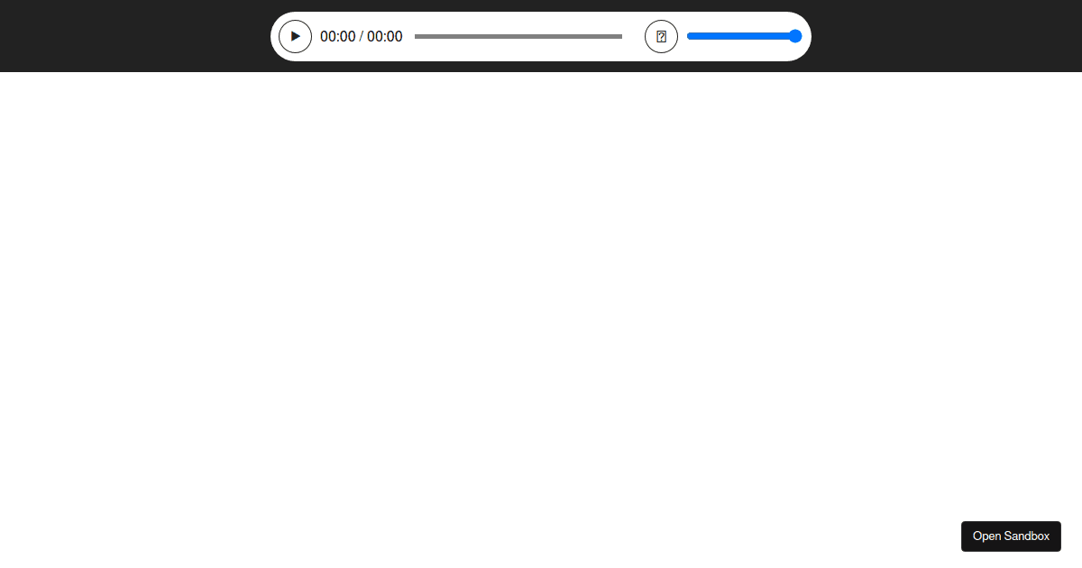 audio-player - Codesandbox