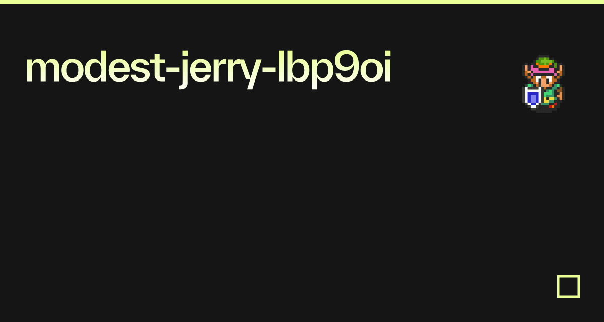modest-jerry-lbp9oi - Codesandbox