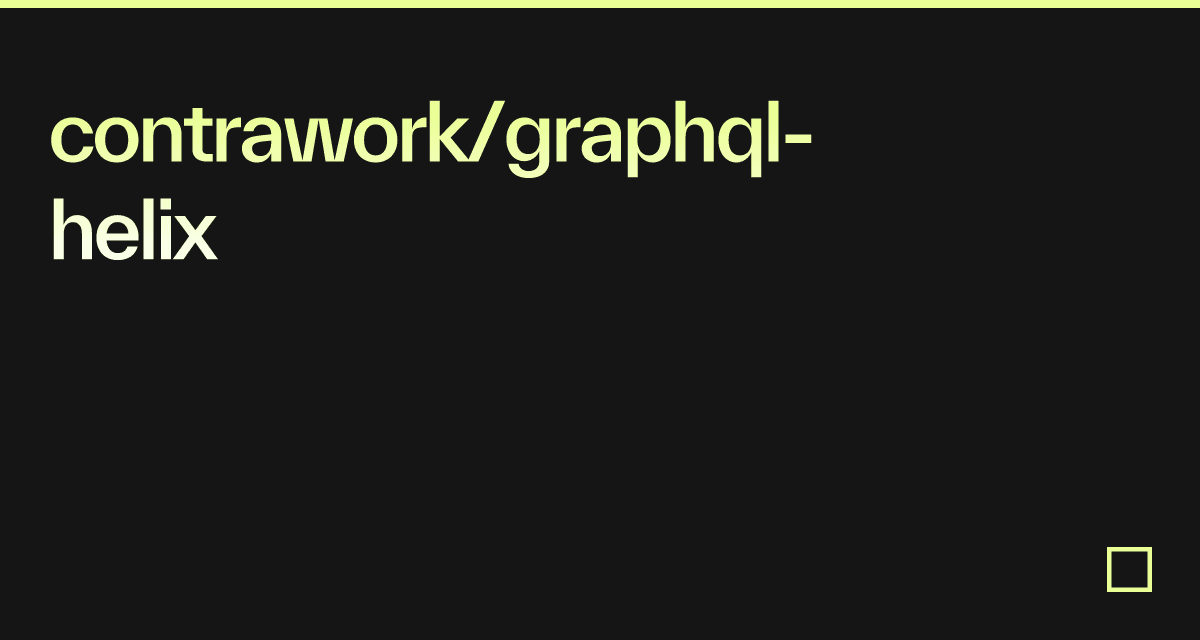 contrawork/graphql-helix - Codesandbox