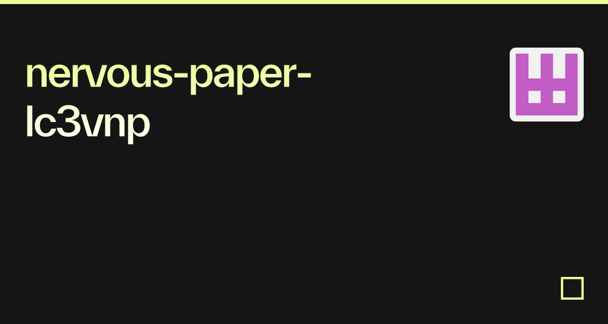nervous-paper-lc3vnp - Codesandbox