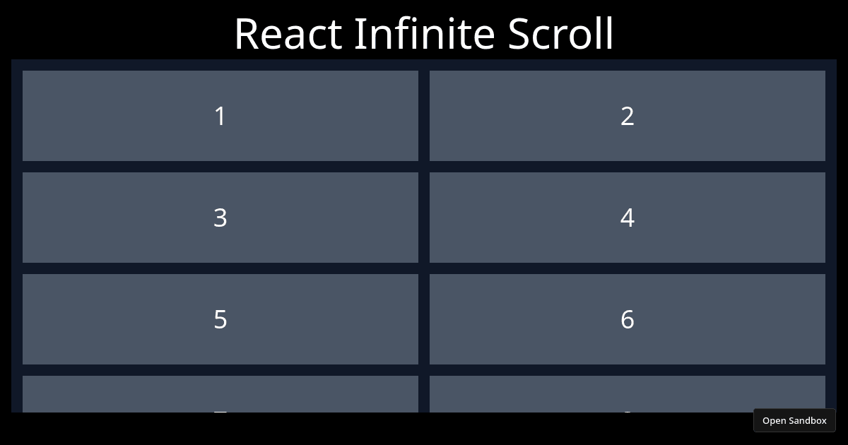 react-infinite-scroll - Codesandbox