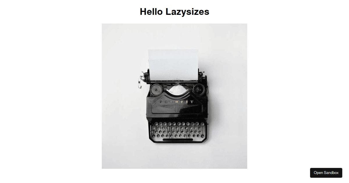 lazysizes lazy loading images?? - Codesandbox