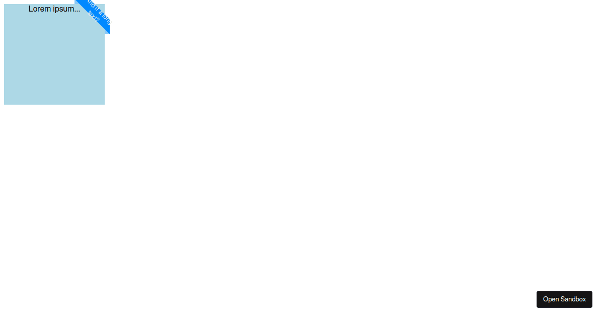 testing ribbons - Codesandbox