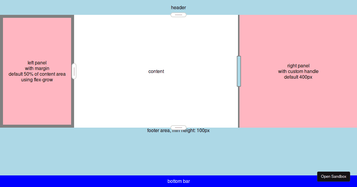 React Resizable Component Codesandbox