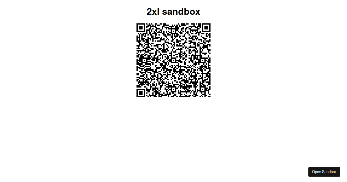 Generate QRCode with JSON data (forked) - Codesandbox