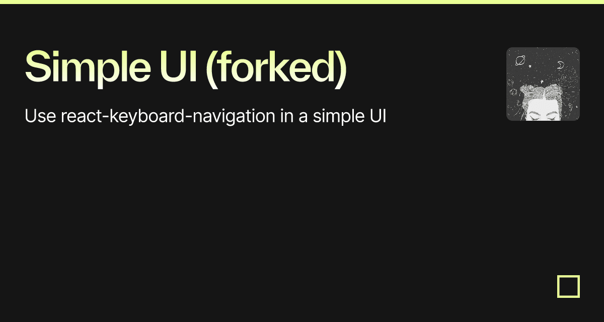 Simple UI (forked) - Codesandbox