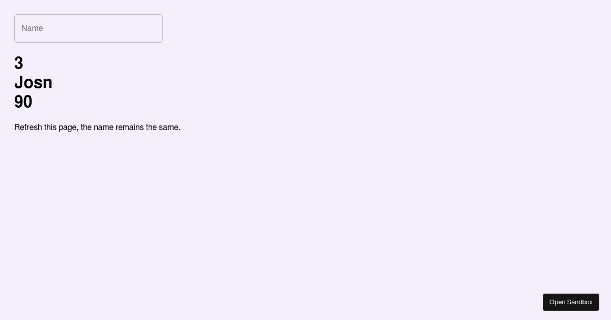 uselocalstorage-react-hook (forked) - Codesandbox