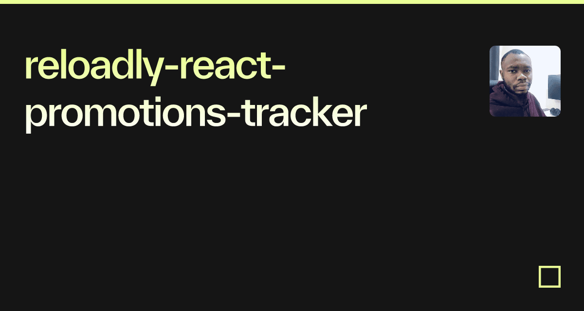 reloadly-react-promotions-tracker - Codesandbox