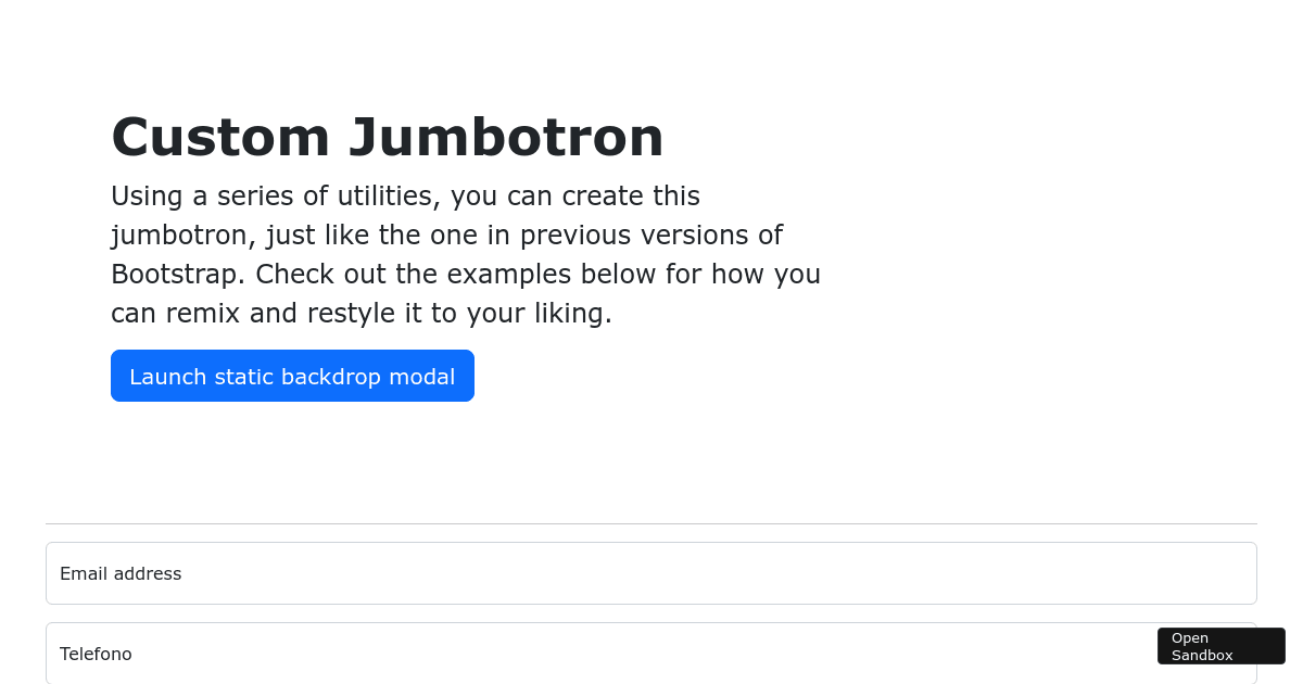 custom jumbotron - Codesandbox