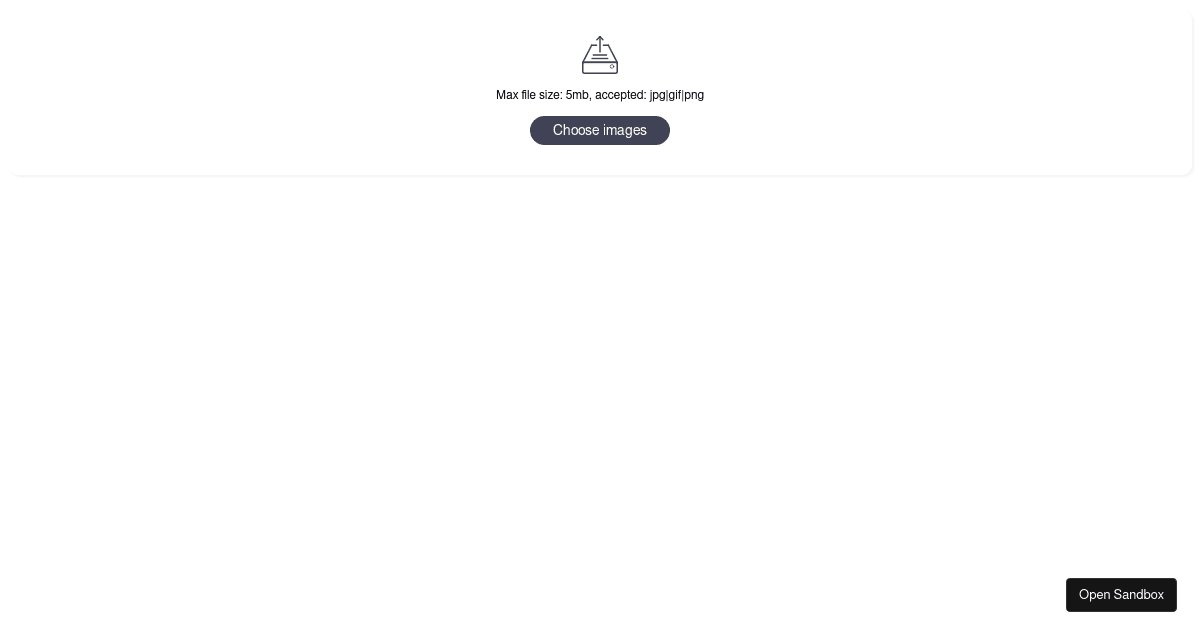 image uploader (forked) - Codesandbox