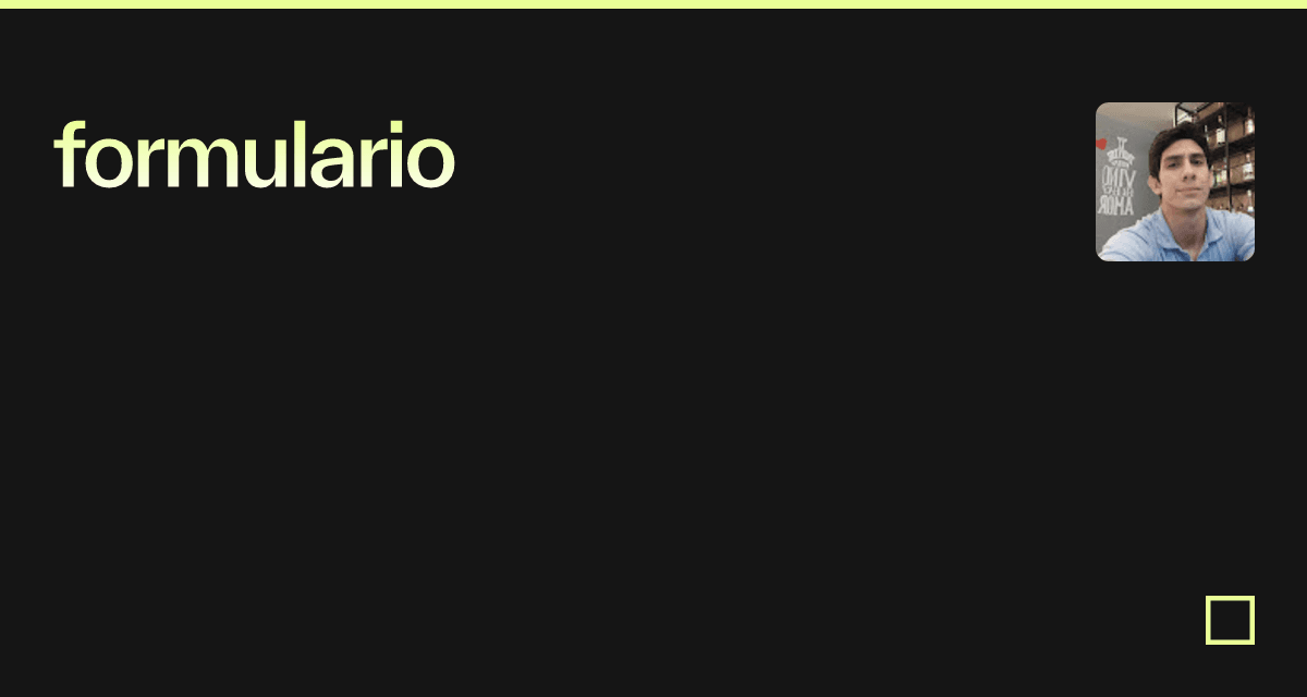 formulario - Codesandbox