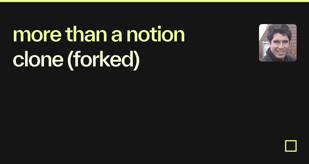 More Than A Notion Clone Forked Codesandbox