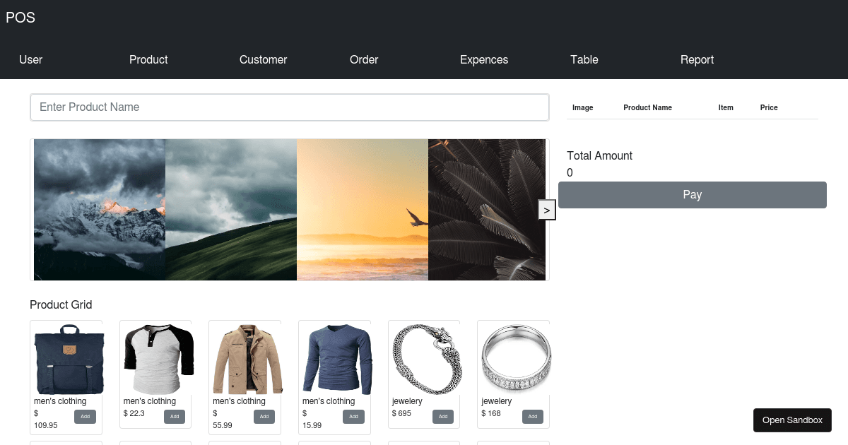 POS - Codesandbox