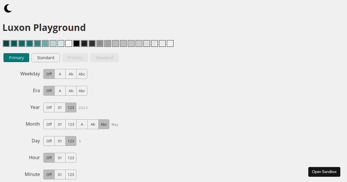 luxon playground - Codesandbox