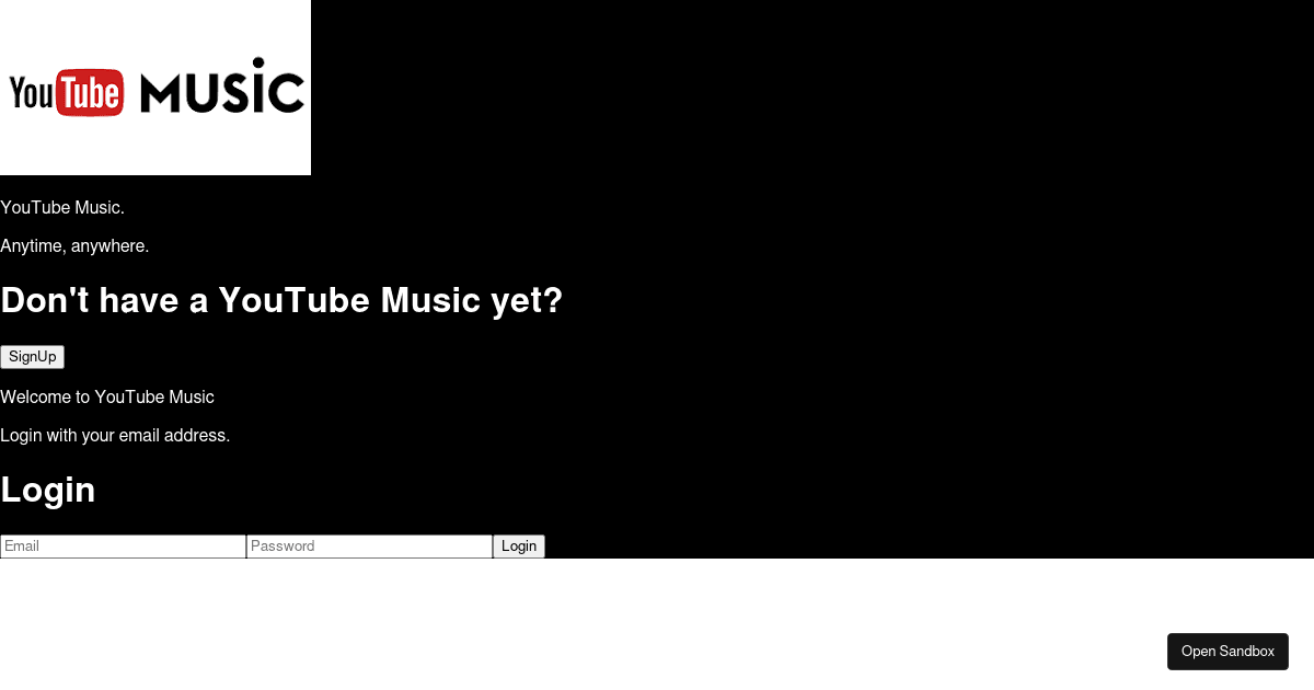youtube-music-react - Codesandbox