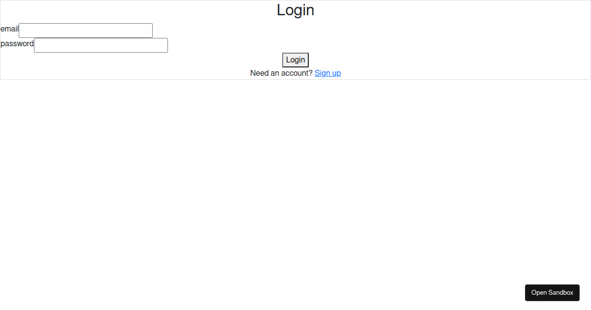 Login with Firebase - Codesandbox